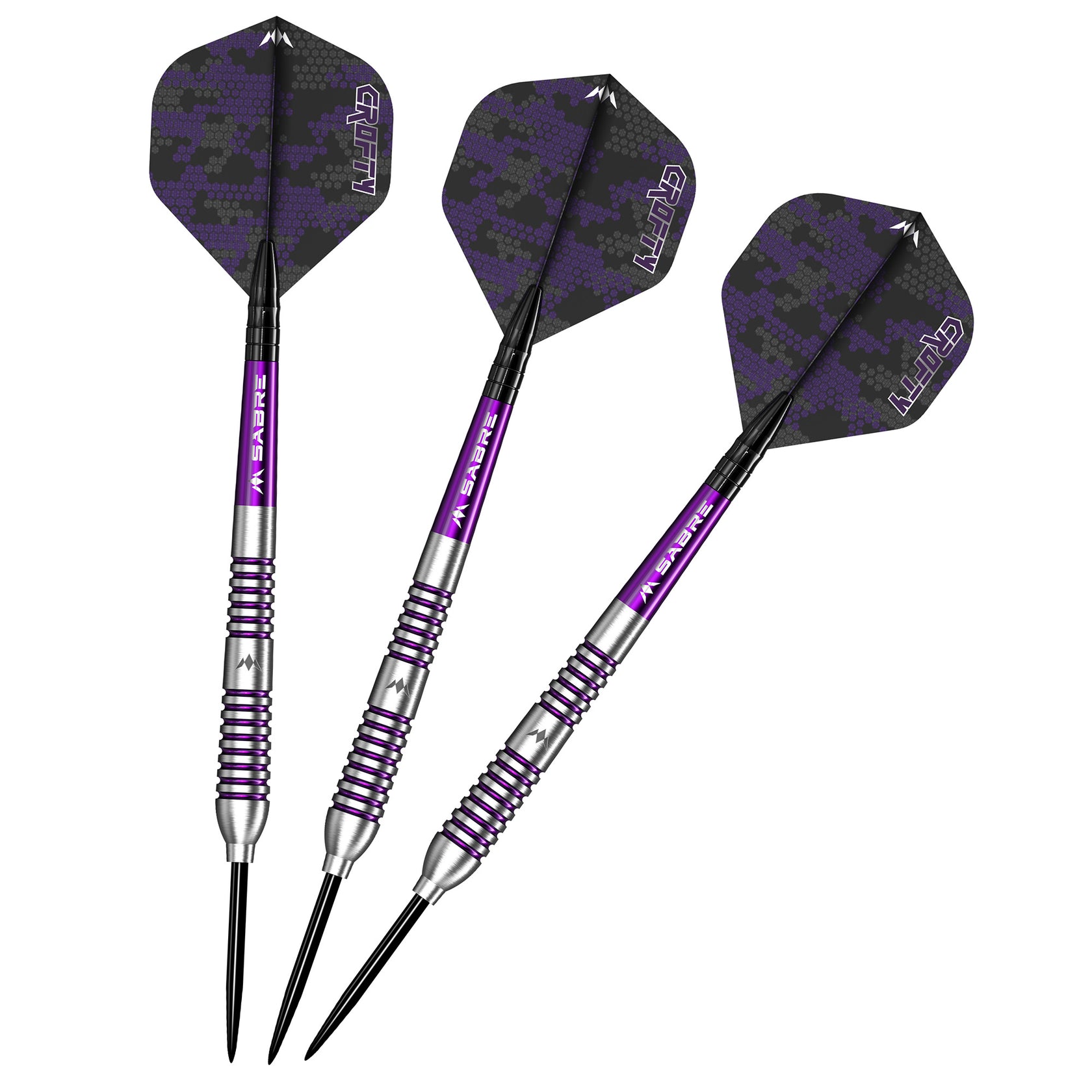 Mission Joe Croft Darts - Steel Tip - 95% Tungsten - Silver & Purple E ...