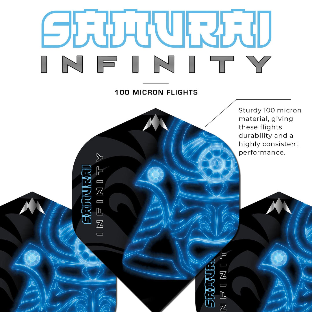 Mission Solo Dart Flights - Std - No2 - Samurai Infinity - Blue ...