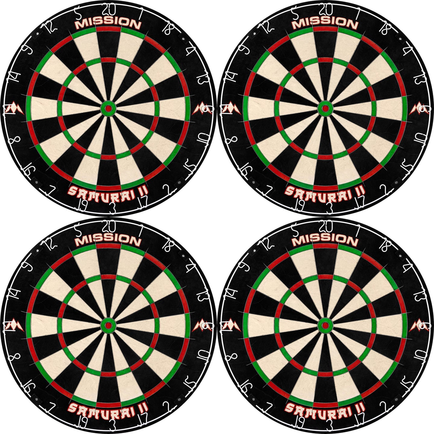 Mission Samurai II Dartboard - Ultra Thin Wire - Professional Board ...