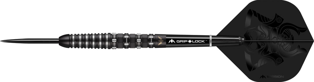Mission Kuro Darts - Steel Tip - Black - M3 - Rear Iso-Grip – Mission Darts