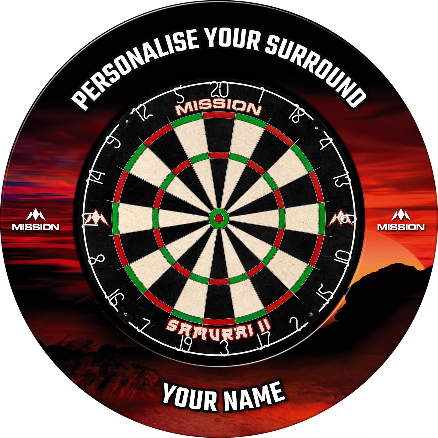 Mission Dartboard Surround - Heavy Duty - Design Collection - Red Dawn ...