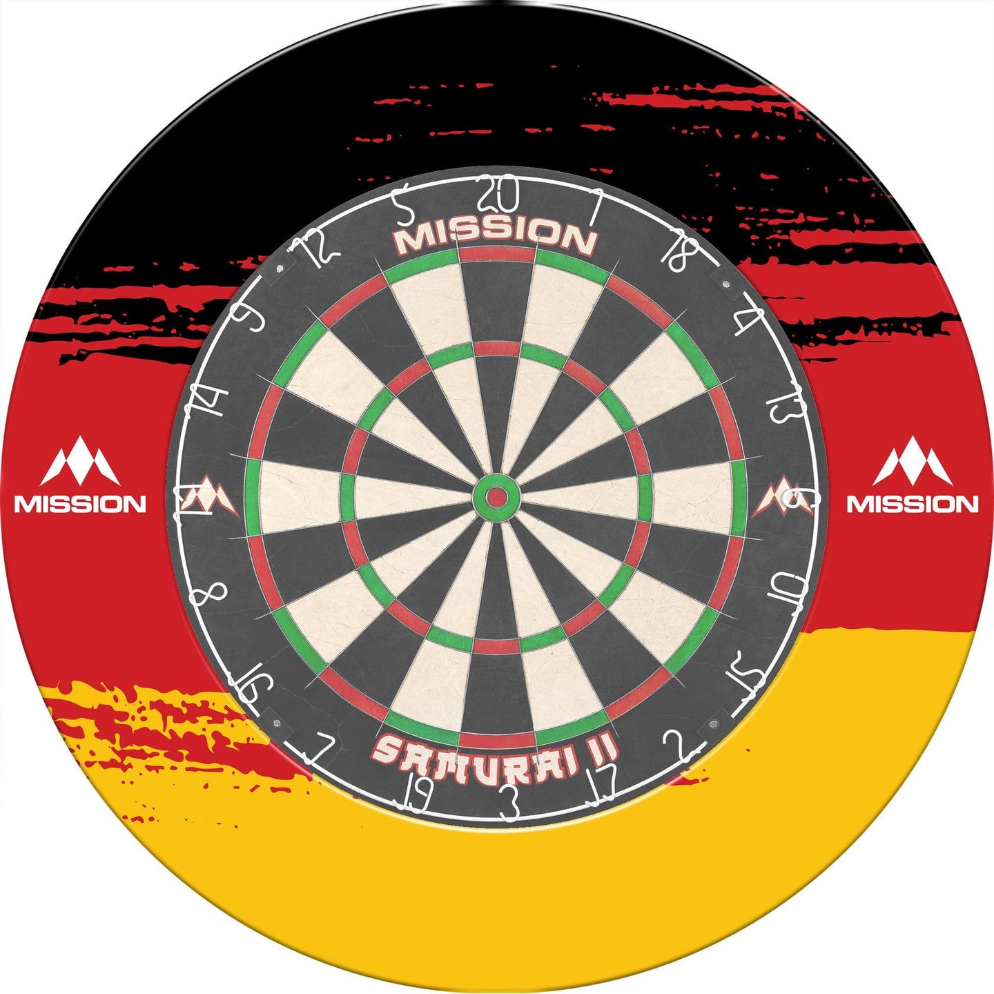 Mission Dartboard Surround - Deutschland Design - Black - Brush Stroke ...