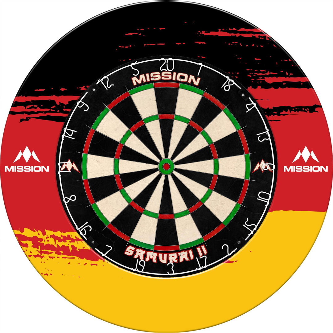 Mission Dartboard Surround - Deutschland Design - Black - Brush Stroke ...
