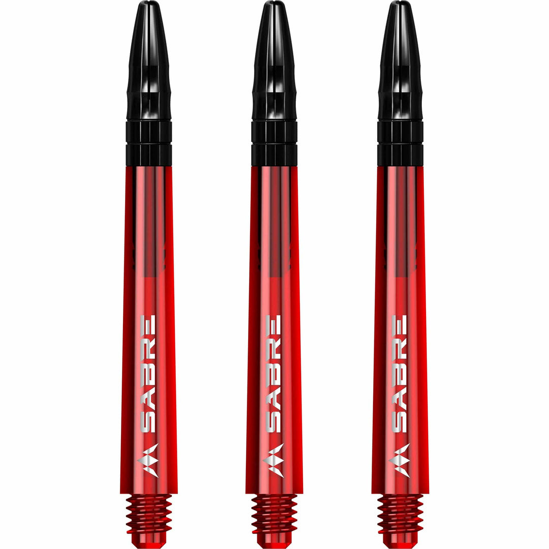 Mission Sabre Shafts - Polycarbonate Dart Stems - Red - Black Top ...
